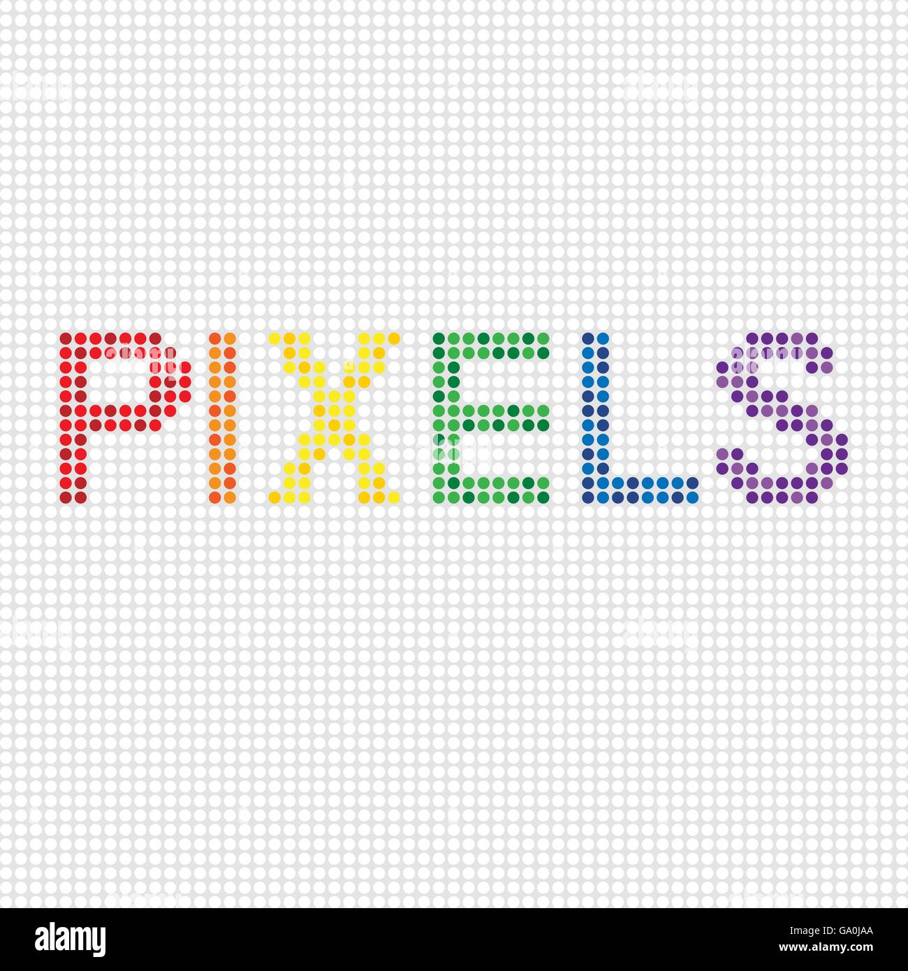 Colourful text of pixels Stock Vector Image & Art - Alamy