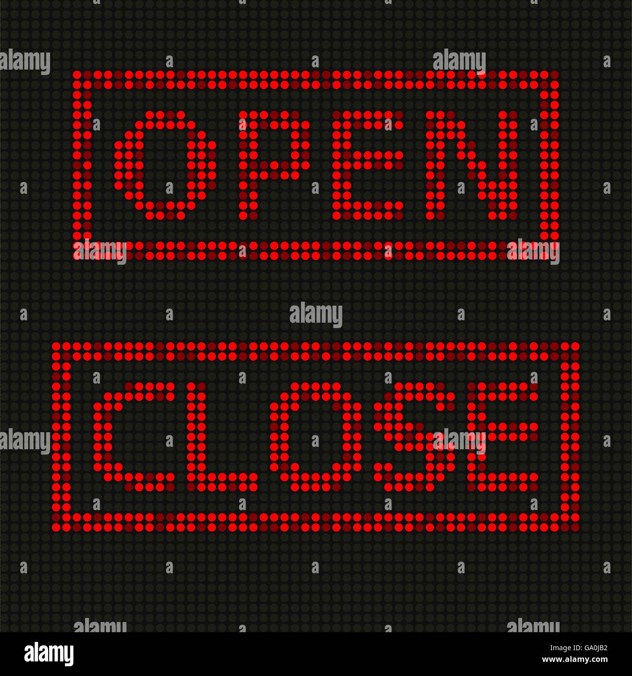 Red letters on LED screen background Stock Vector Image & Art - Alamy