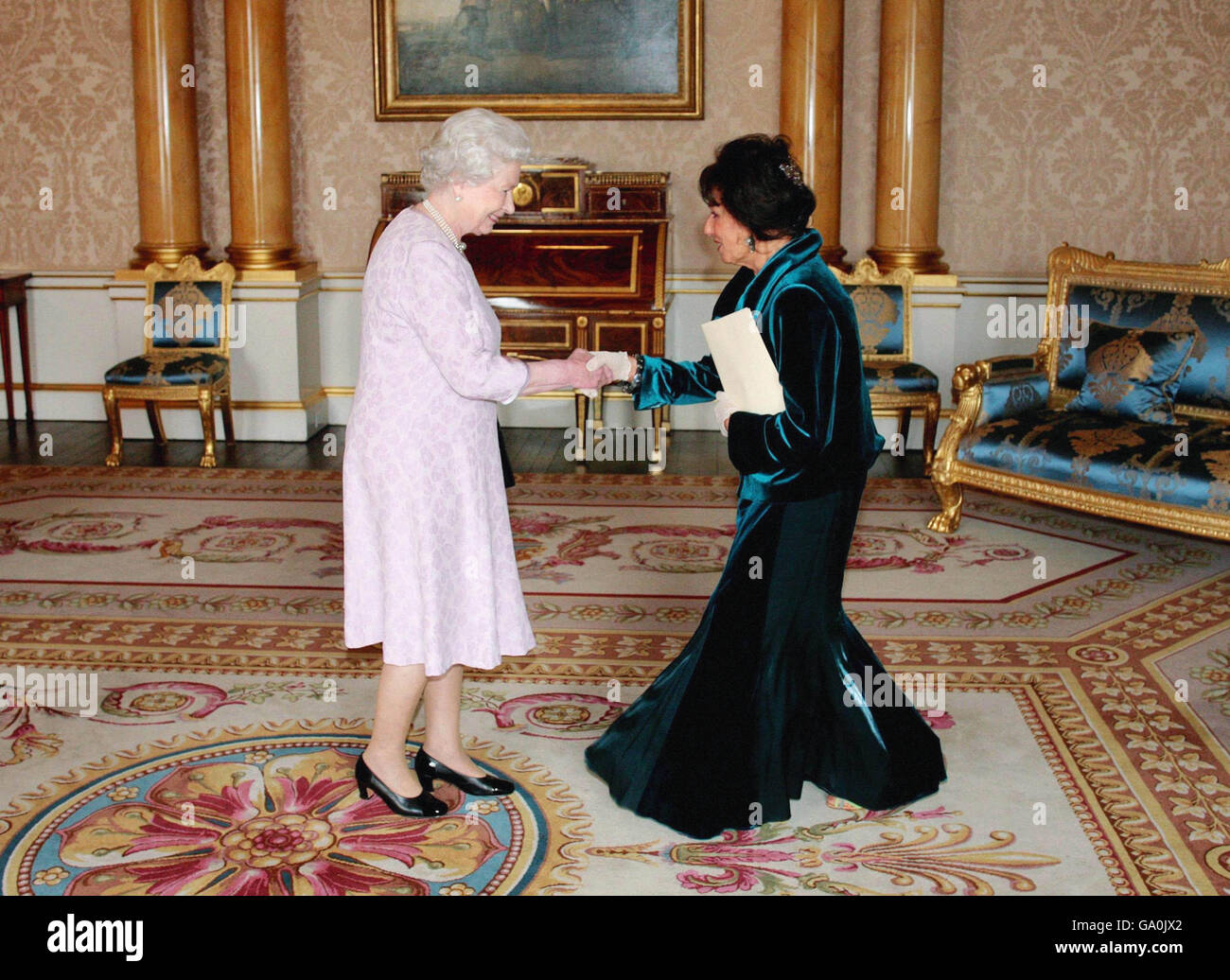 Britain's Queen Elizabeth II recieves Her Excellency The Ambassador of ...