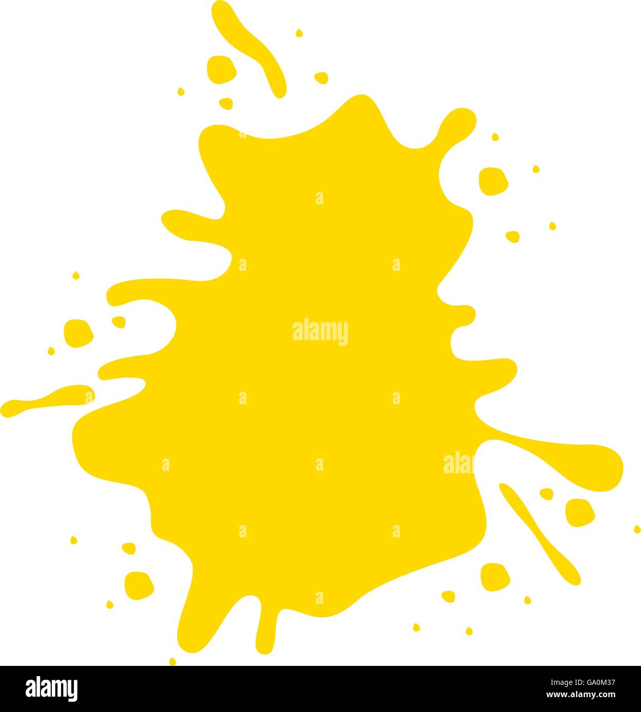 yellow paint stain isolated icon design Stock Vector Image & Art - Alamy