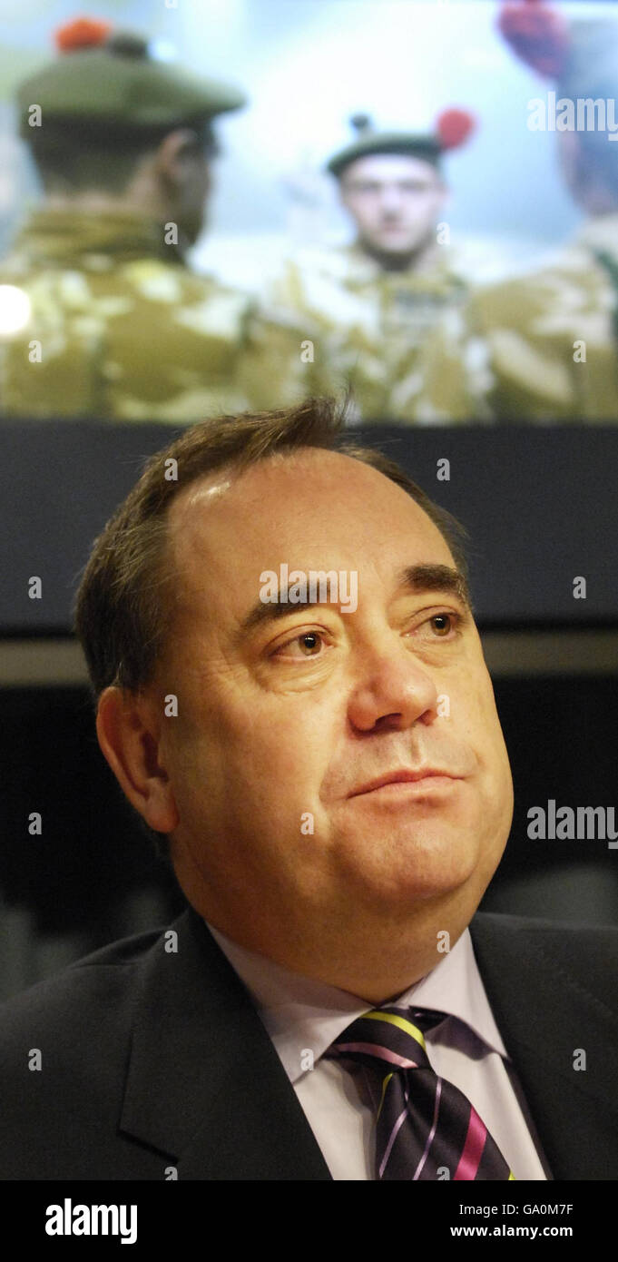 First Minister Alex Salmond speaks to the media at St Andrew's House ...