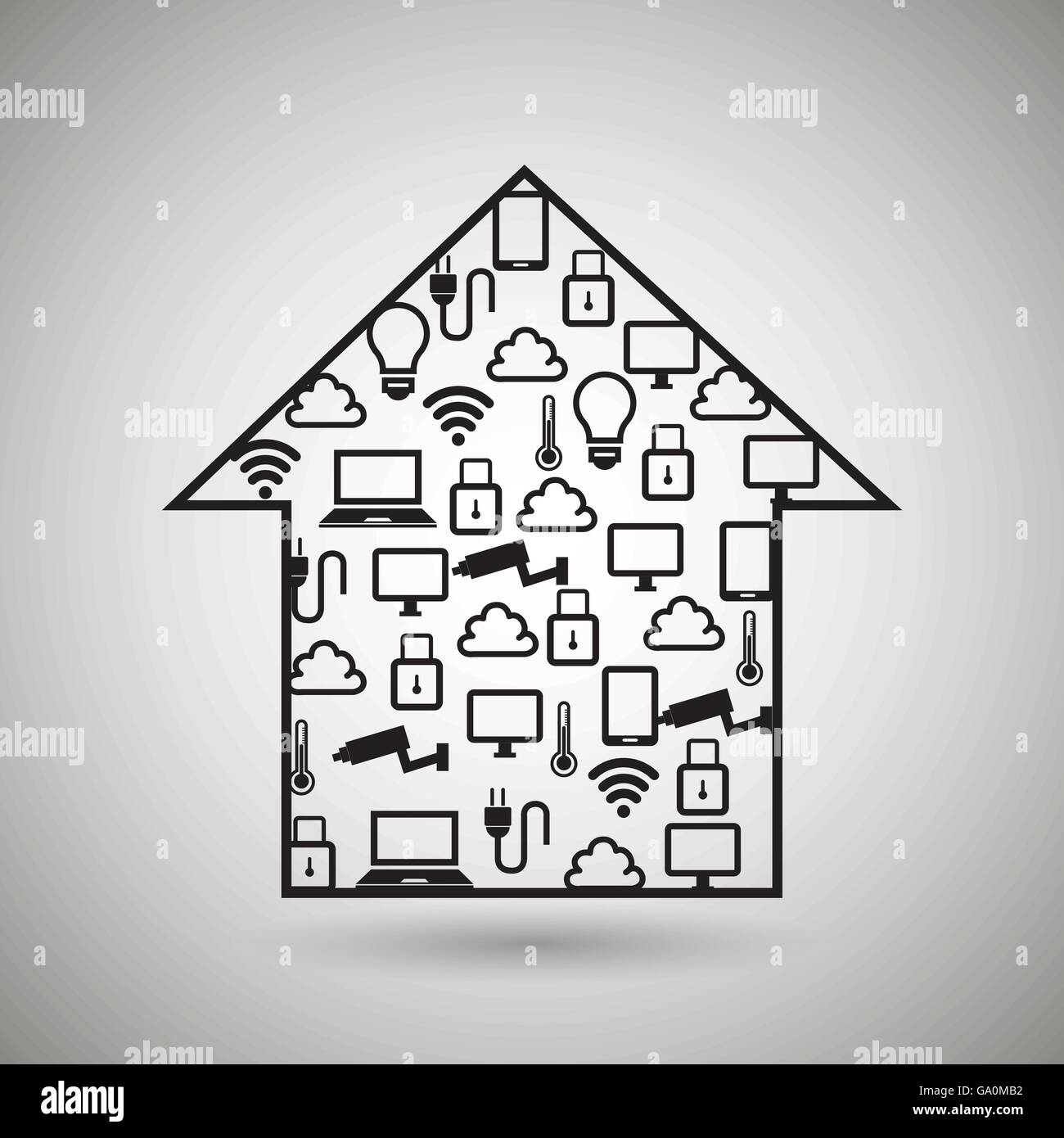 smart home with isolated icon design Stock Vector Image & Art - Alamy