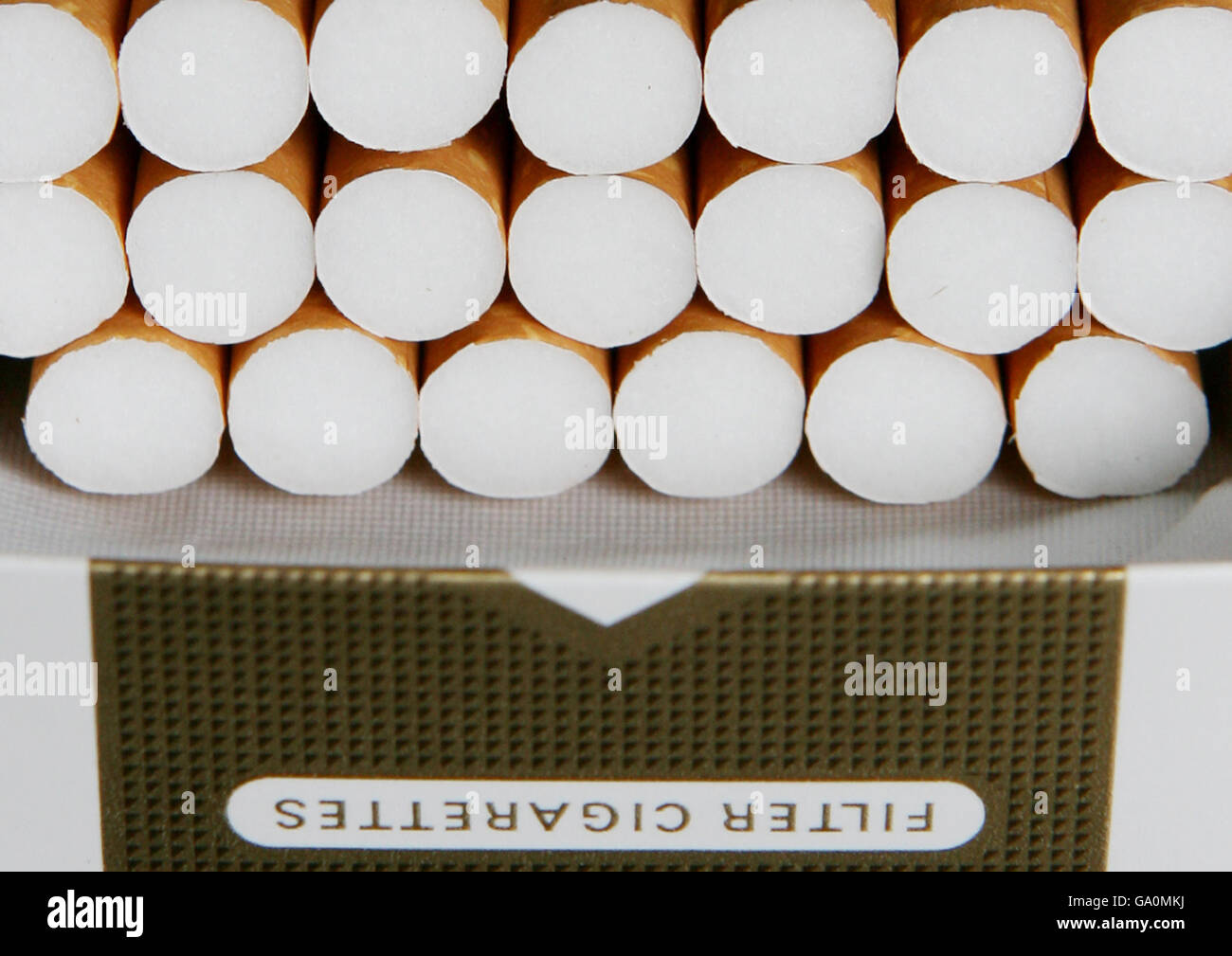 A general view of cigarettes in their packet Stock Photo - Alamy
