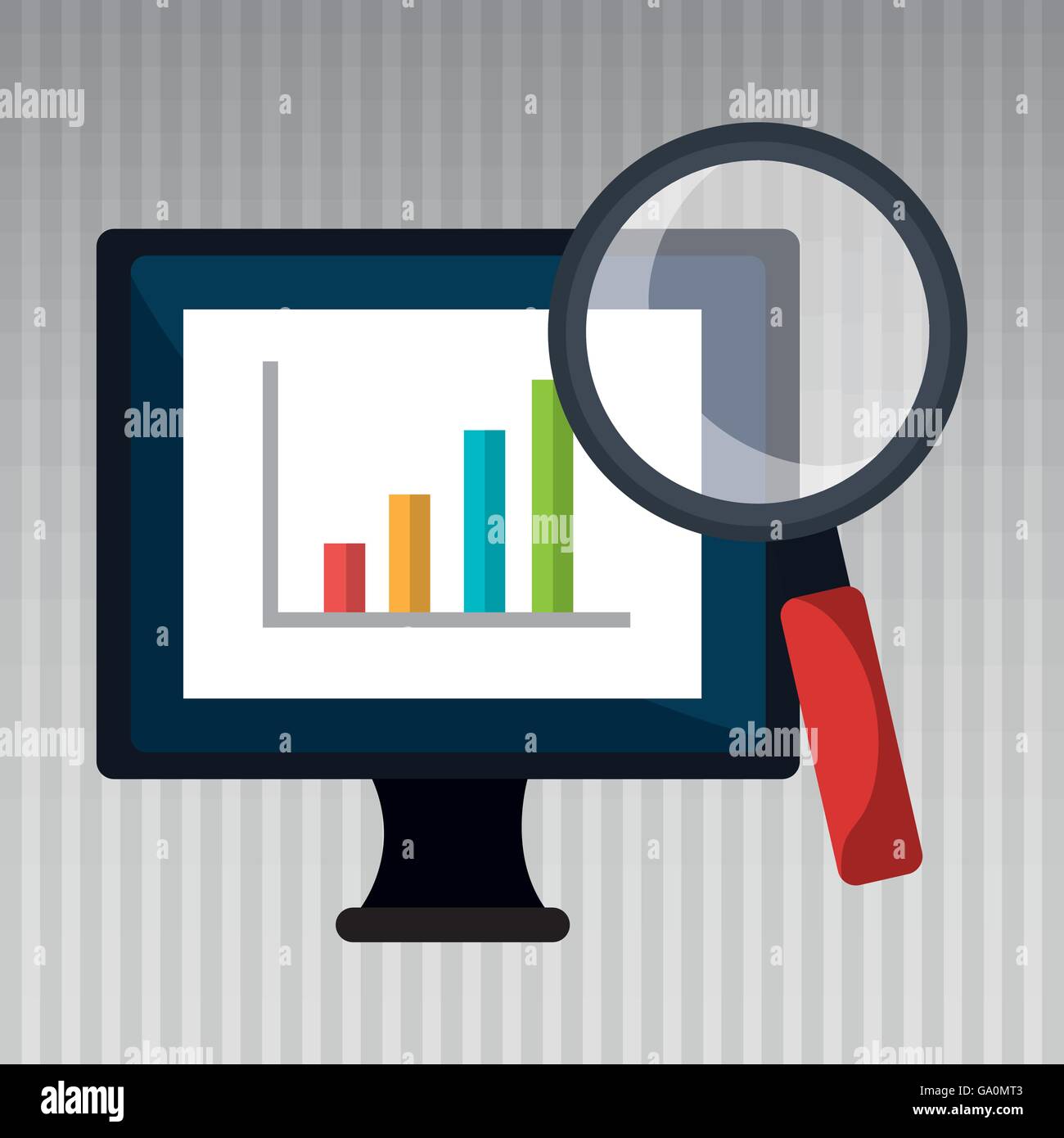 computer business statistics isolated icon design Stock Vector Image ...