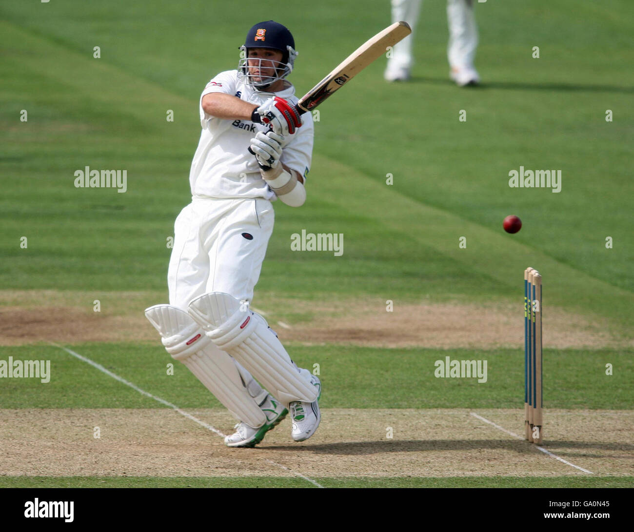 Essex's James Middlebrook hits four runs during the Liverpool Victoria ...