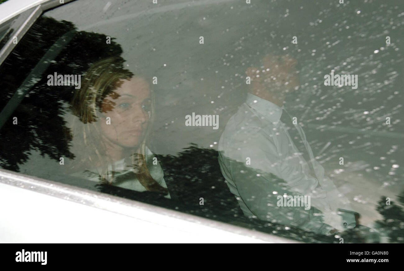 John Terry wedding - Oxfordshire. Jamie and Louise Redknapp arrive at ...
