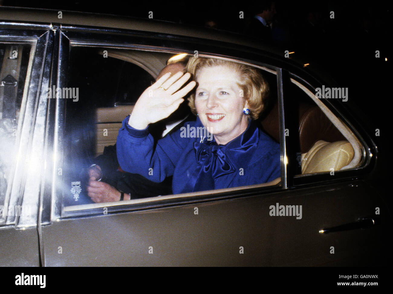 A smile and a wave from Margaret Thatcher who became Britain's first ...