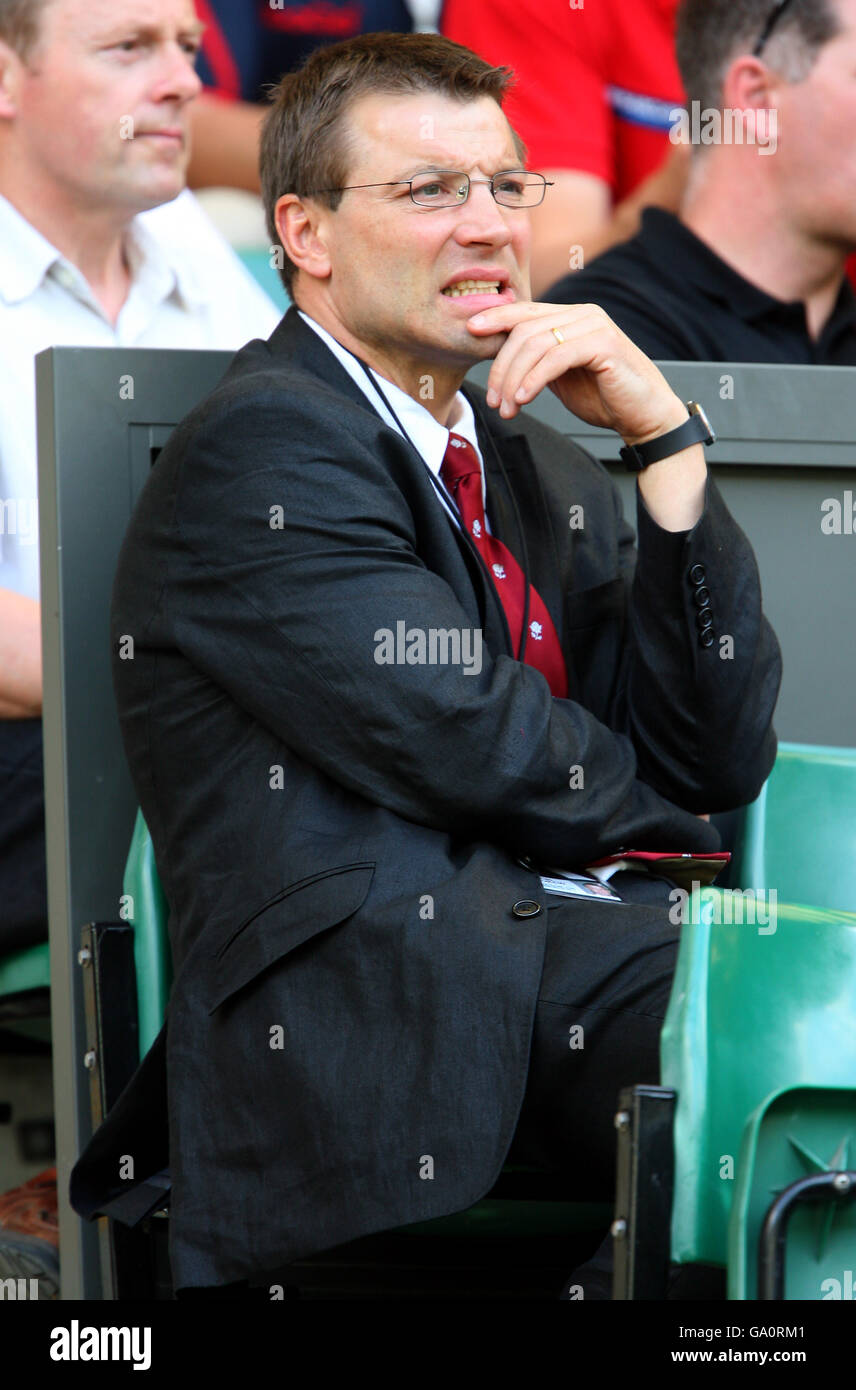 England Elite Director Rob Andrew watches the action from the stands ...