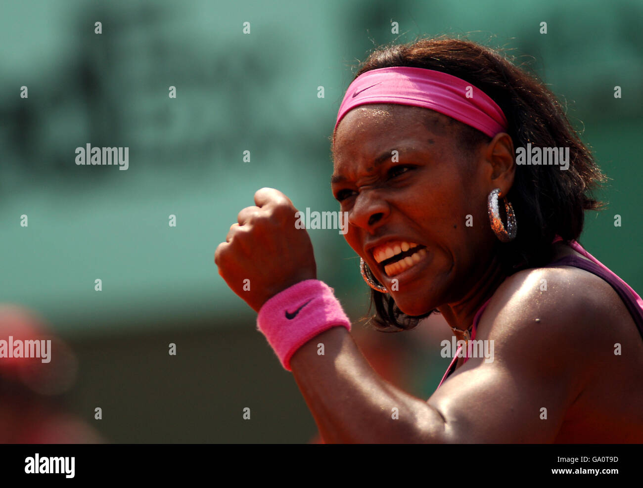 Serena williams during match against dinara safina hi-res stock ...