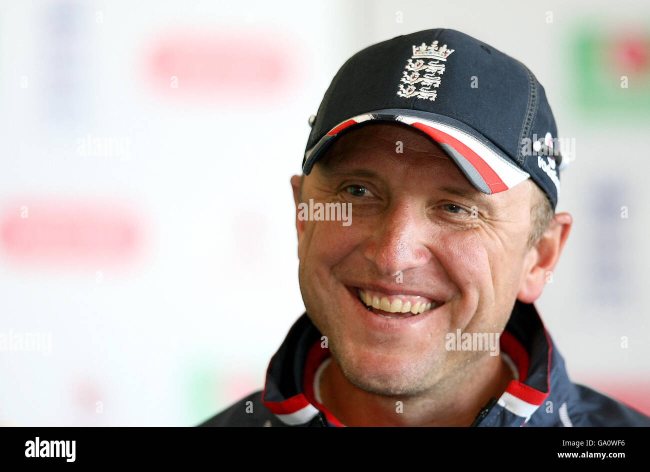 Allan Donald smiles during a press conference at Old Trafford ...