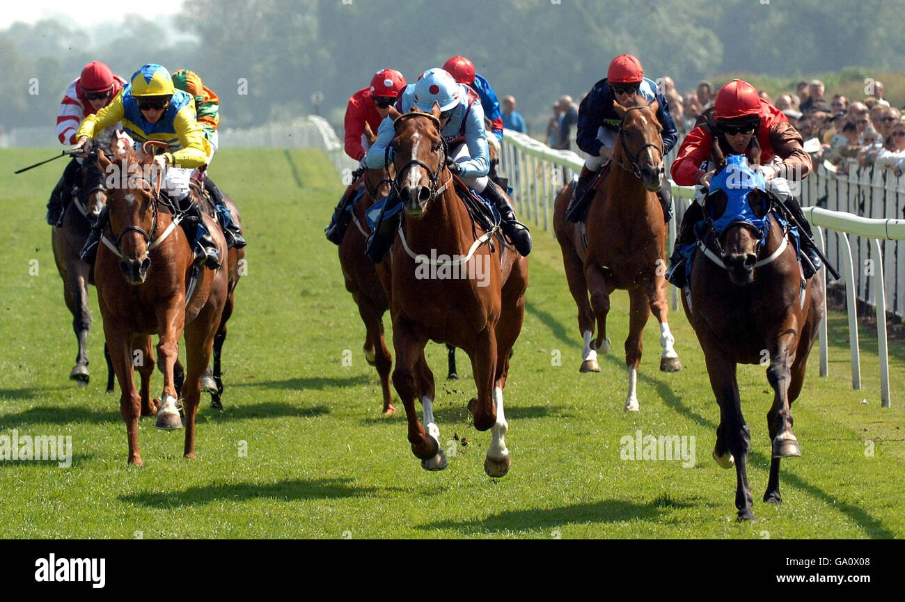 Horse Racing - Ripon Racecourse. Desert Commander (right) ridden by ...