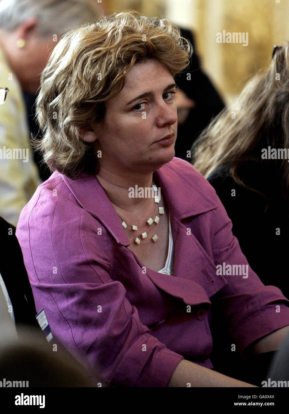 Communities Secretary Ruth Kelly listens to Conservative leader David ...