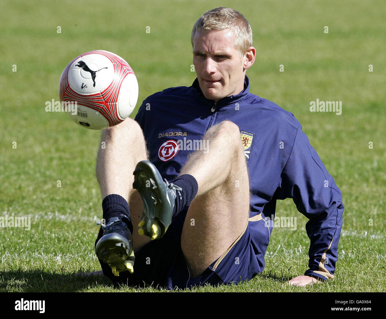 Scotland's Gary Teale during a training at Torshavn, Faroe Islands ...