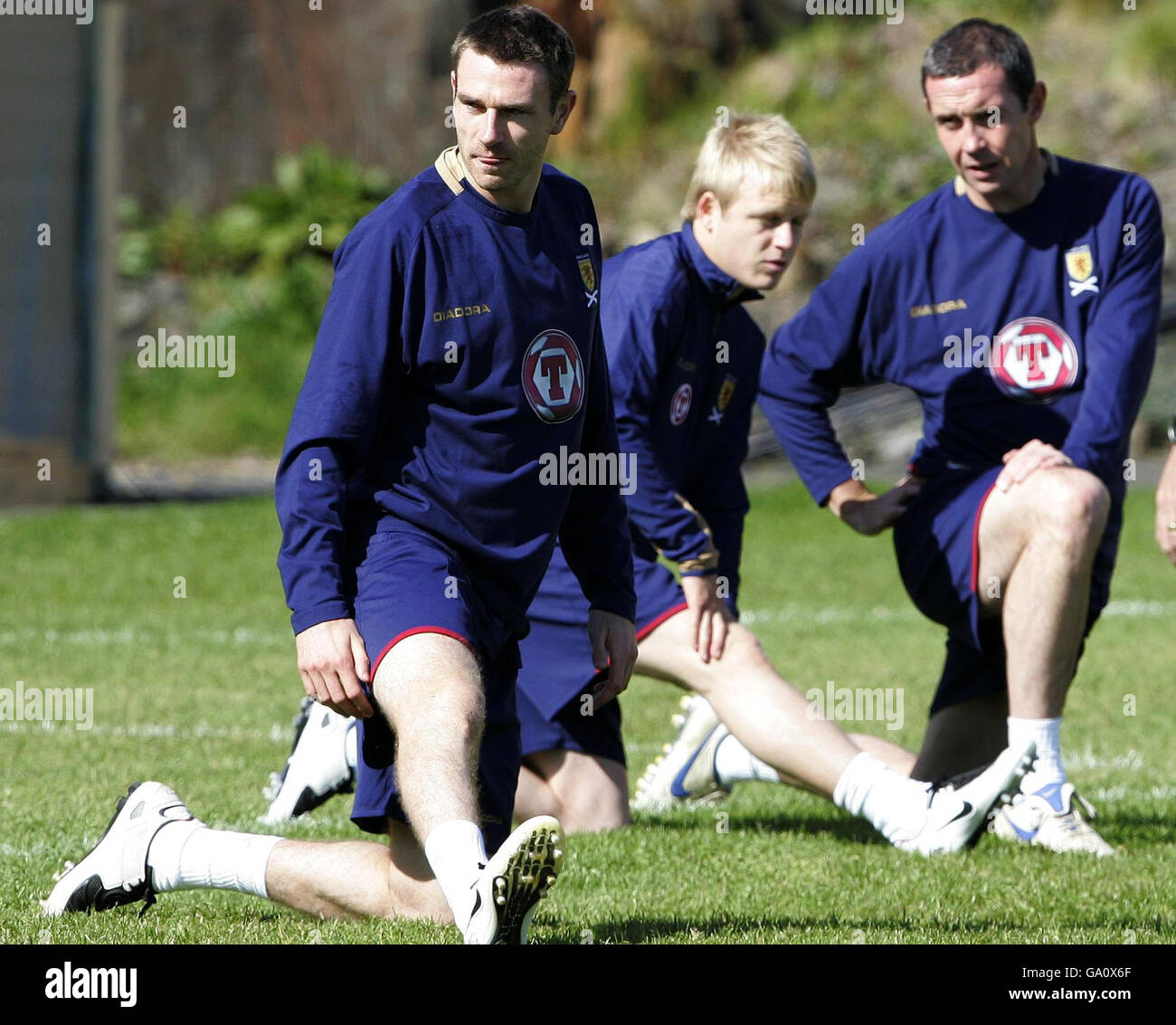 Scotland's Stephen McManus (left), Steven Naismith and David Weir ...