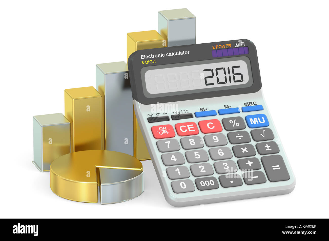 Saving money concept calculating accounting Cut Out Stock Images ...