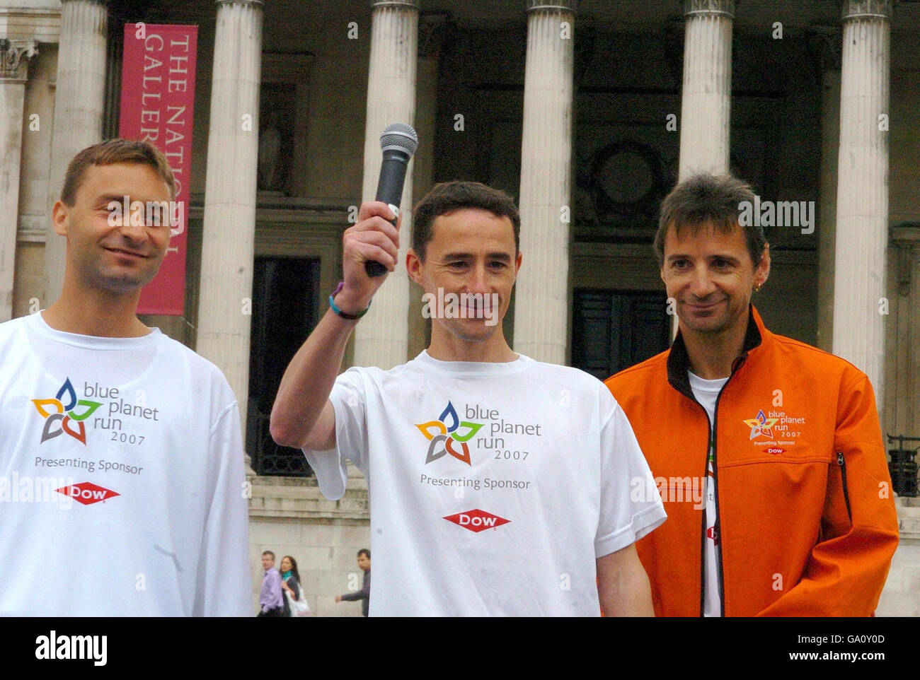 Paul Rogan salutes his supporters after completing a section of The ...