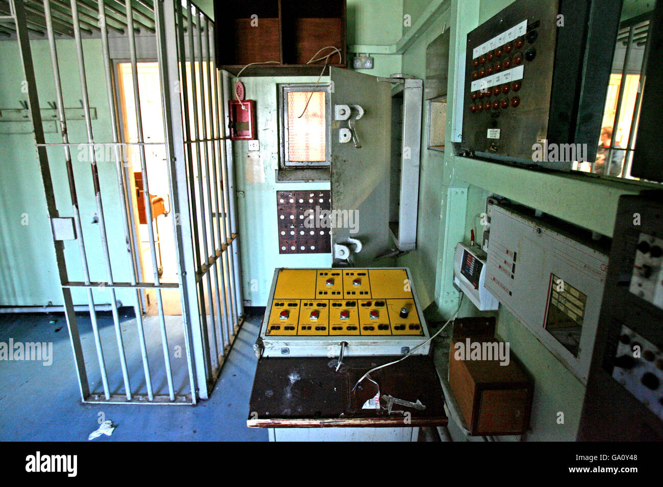An electronic gate control room in the Prison Hospital at the Maze ...
