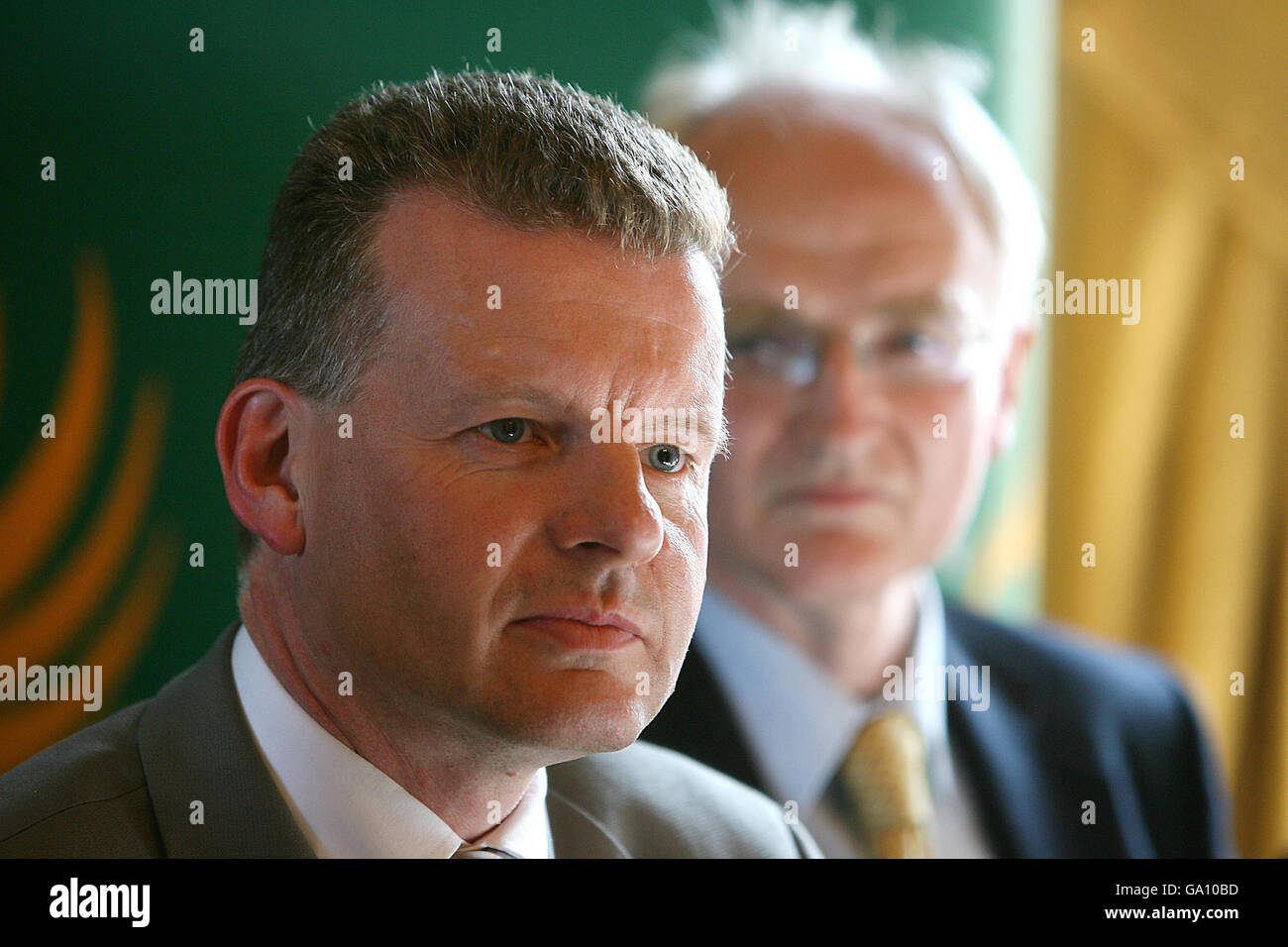 Green Party leader Trevor Sergeant (left) and Chairman Donall ...