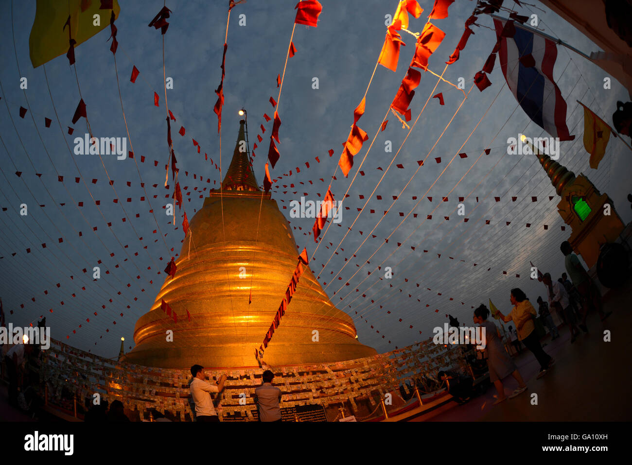 the temple of the golden mount in the city of Bangkok in Thailand in Southeastasia Stock Photo ...