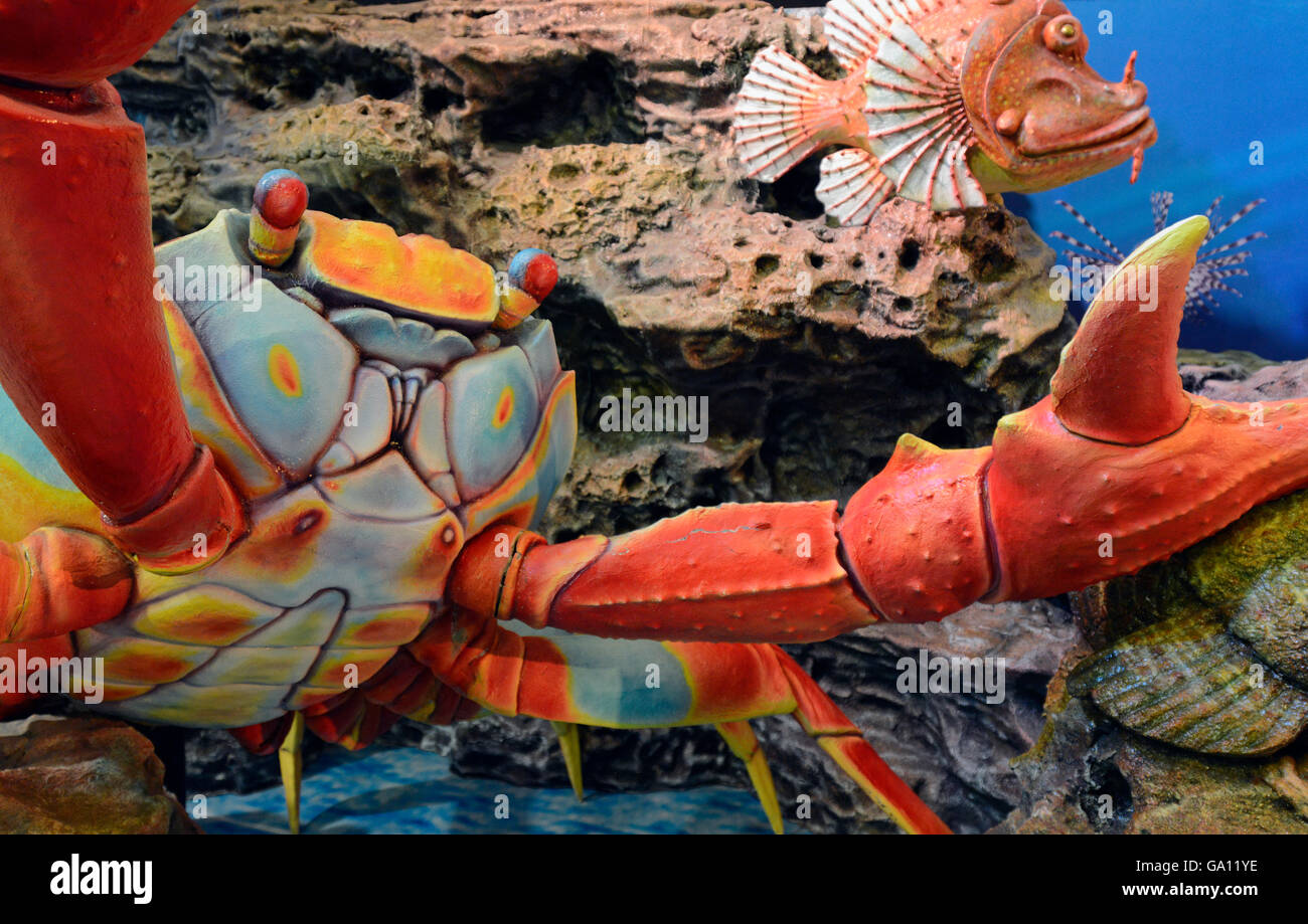 the Siam Ocean World Aquarium in the city centre in Pratunam in the ...