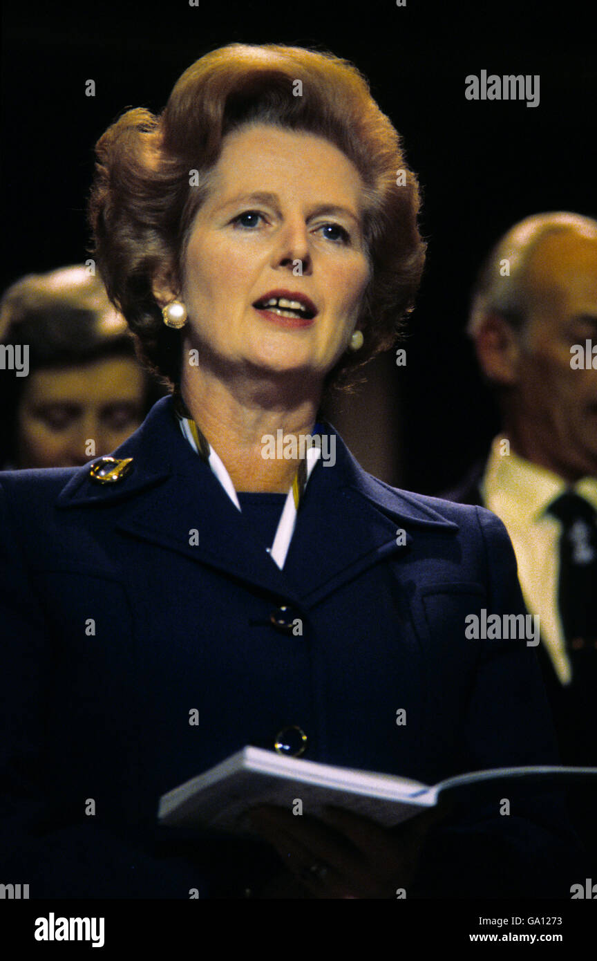 Margaret Thatcher - Blackpool Conference Stock Photo - Alamy
