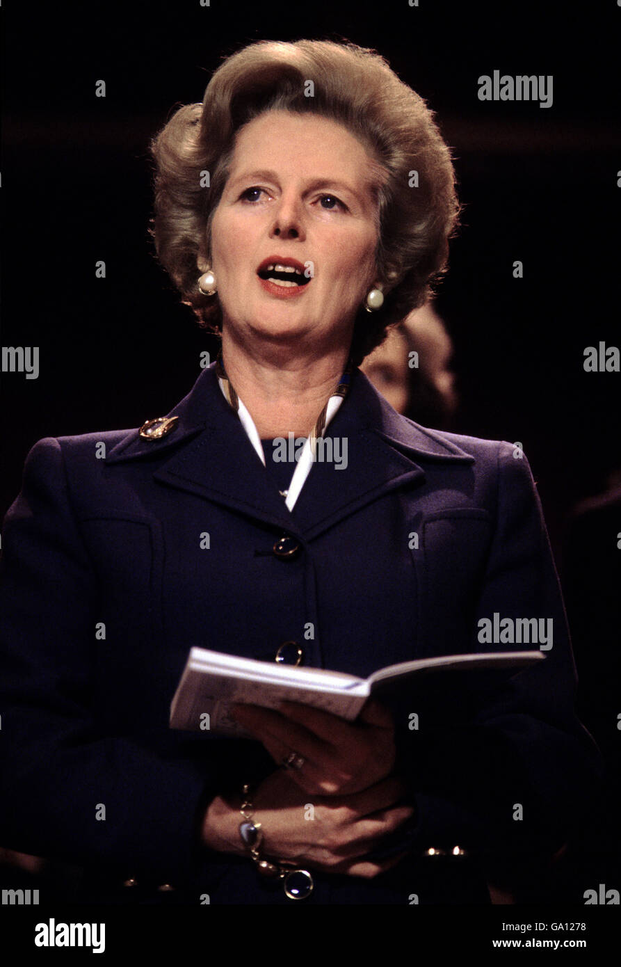 Margaret Thatcher - Blackpool Conference Stock Photo - Alamy