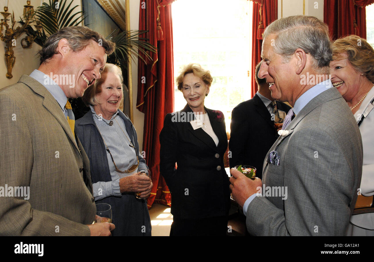Prince Charles, the Prince of Wales, (right) meets actor Alex Jennings ...