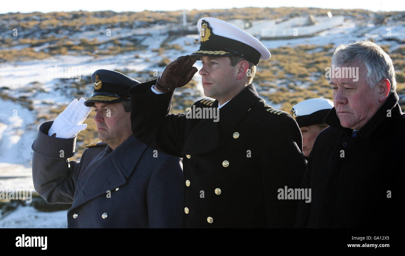 HRH Prince Edward, Earl of Wessex (centre) with Sir Clive Loader Air ...