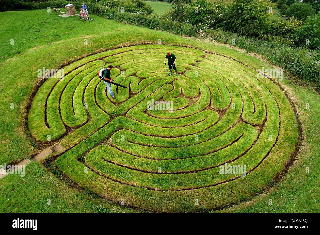 A rare medieval earth and grass maze at Alkborough, North Lincolnshire ...