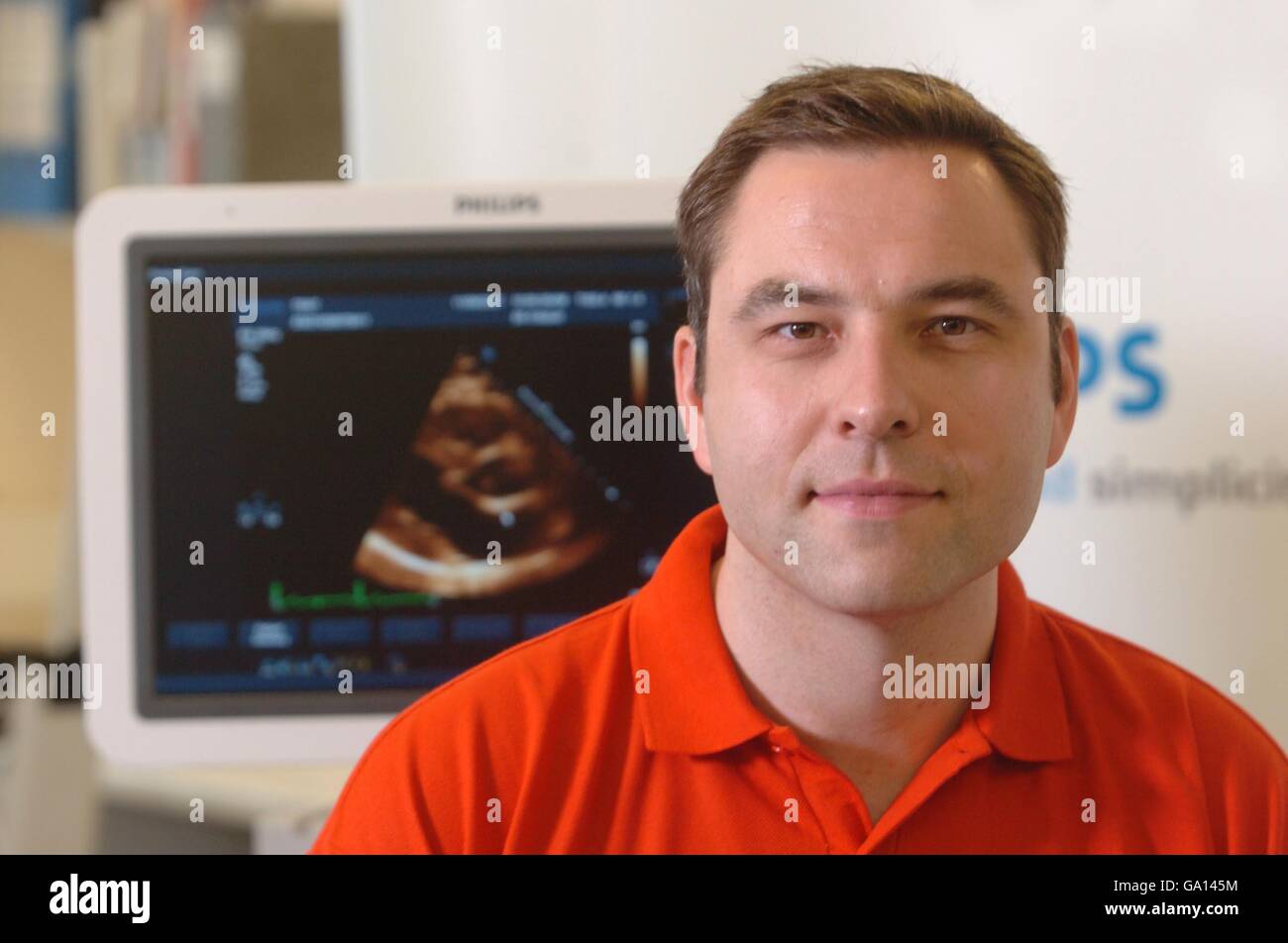Little britain star david walliams undergoes an ecg hi-res stock ...