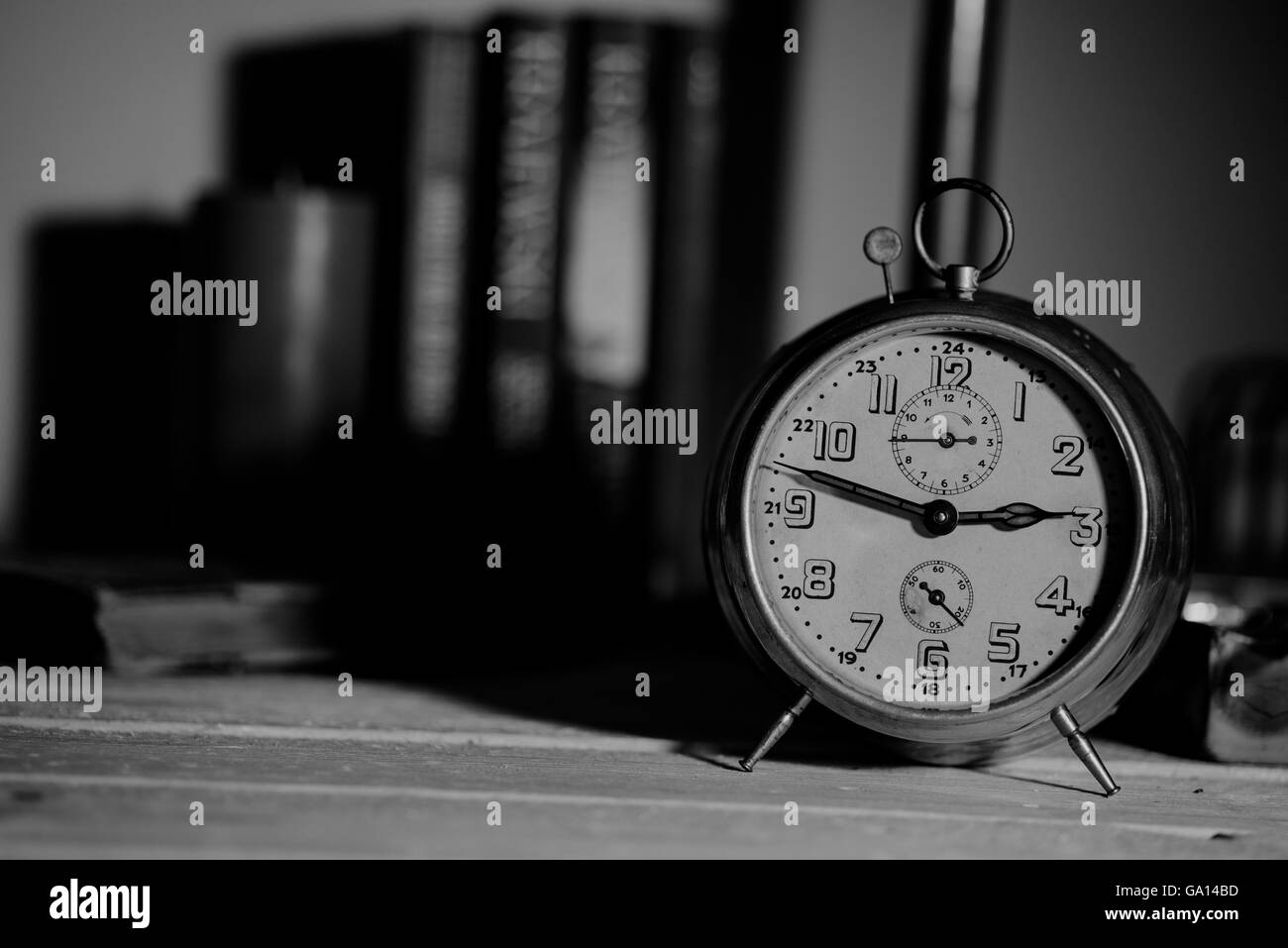 old alarm clock on background Stock Photo - Alamy