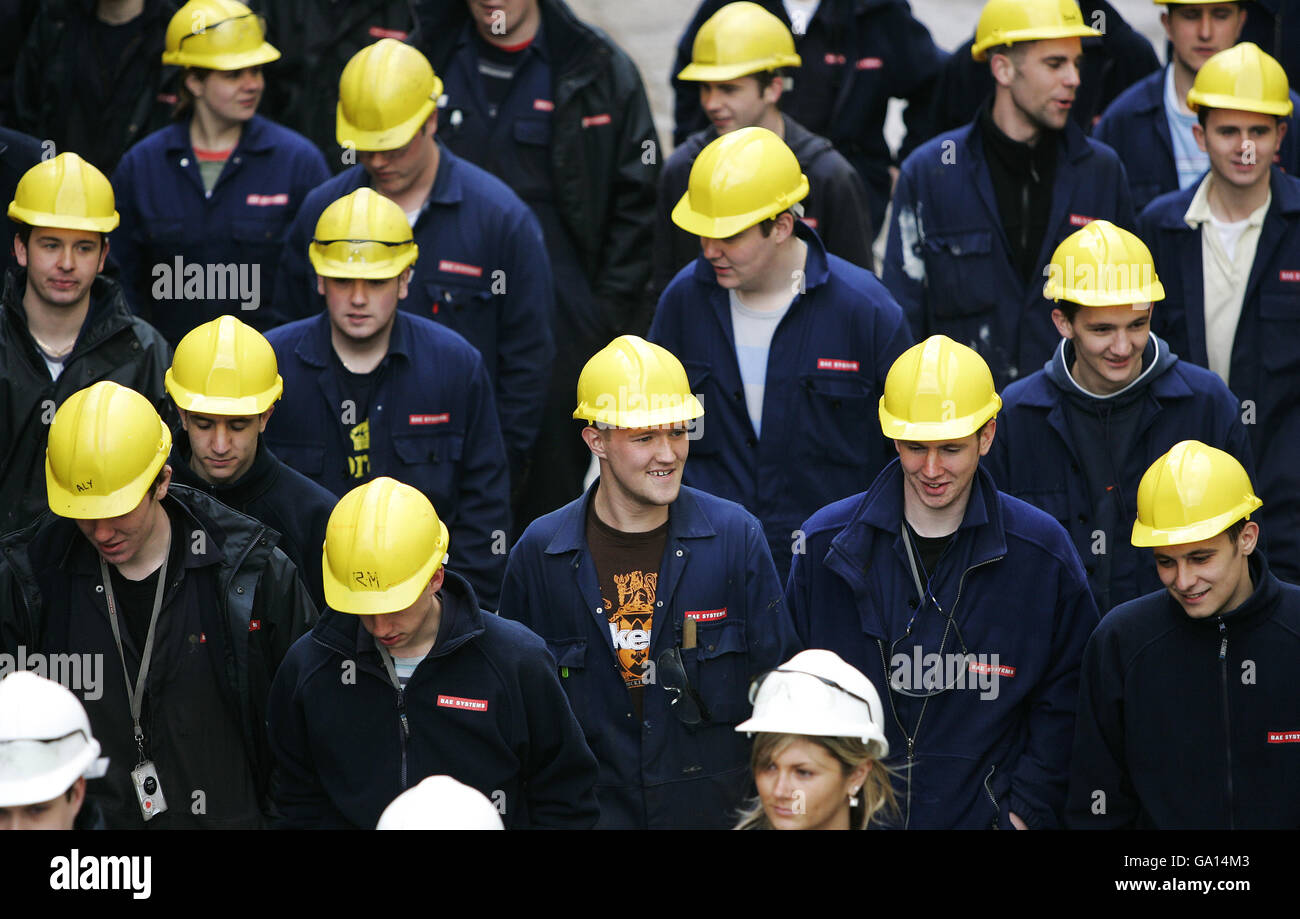 BAE Systems workers working on the worlds most advanced warship in the ...