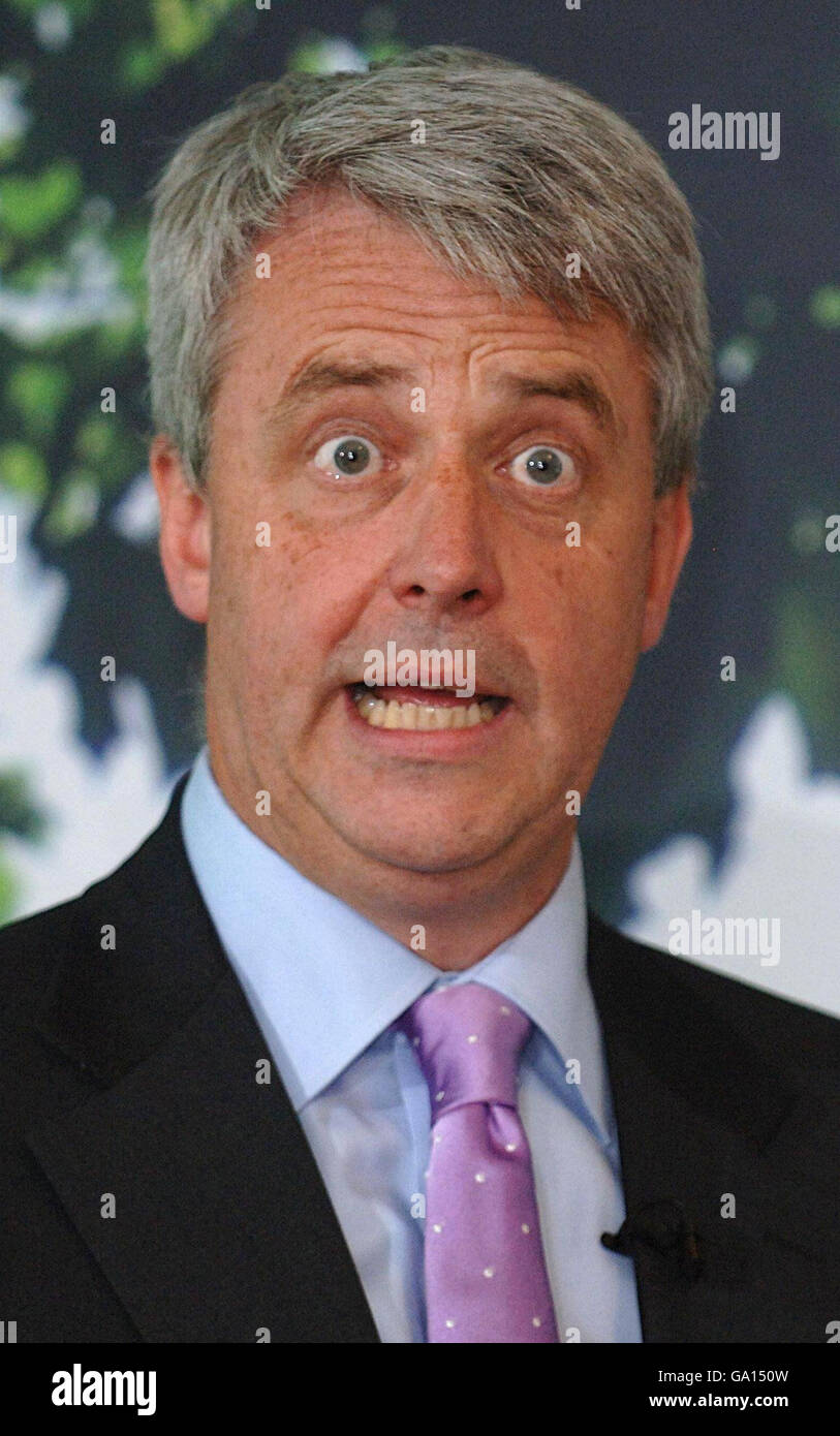 Andrew lansley unveils conservative health plans hi-res stock ...