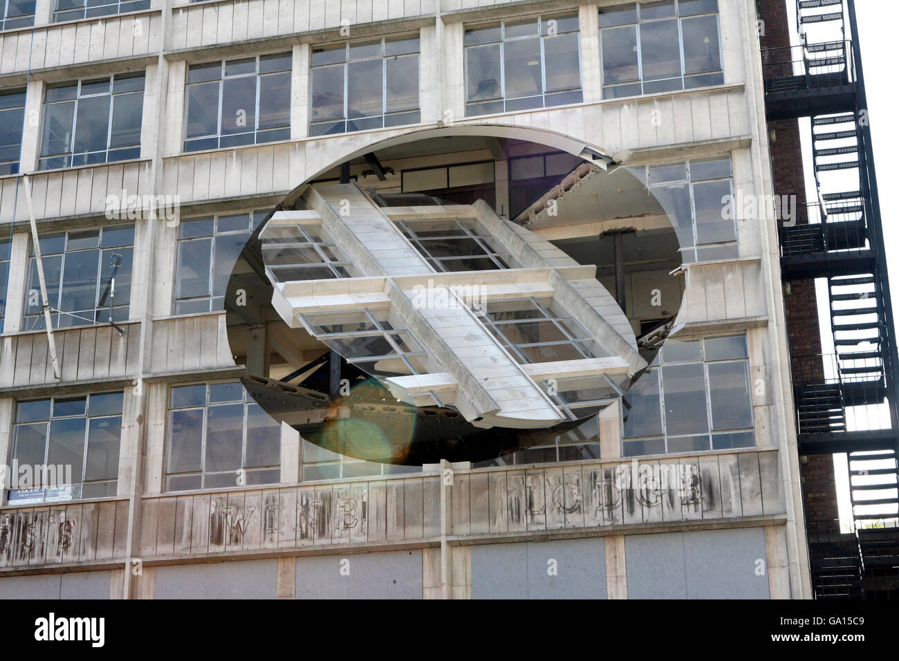 A derelict building in Liverpool which has been turned into a piece of ...