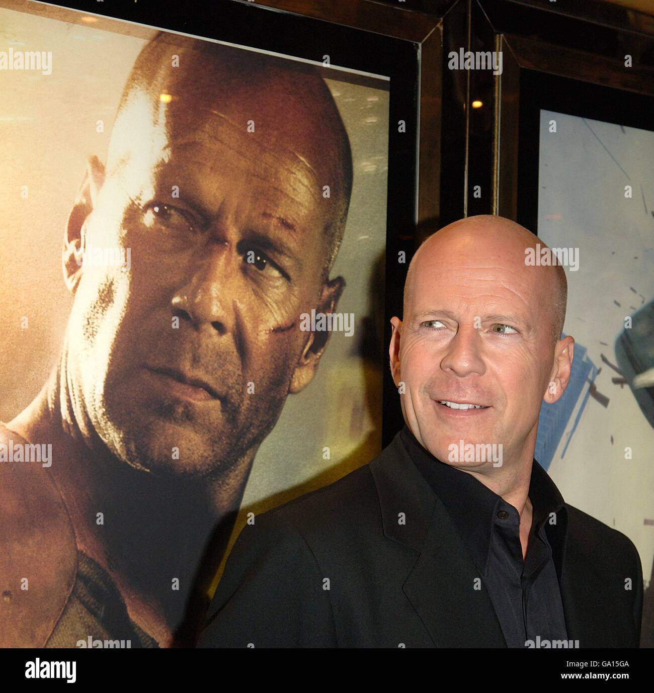 Bruce Willis arrives for the UK Premiere of Die Hard 4.0, at The Empire ...