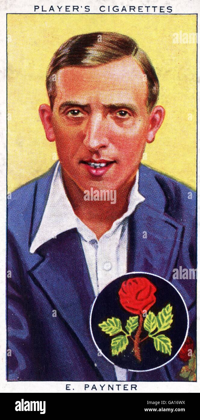 Cricket. Edward Paynter, Lancashire and England Stock Photo - Alamy