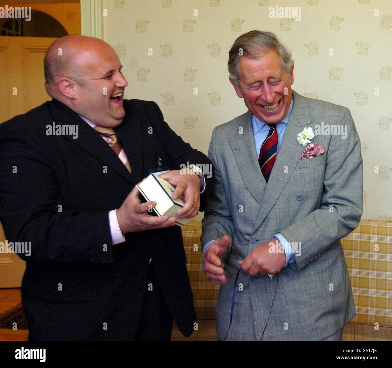 Prince Charles' tour of Wales Stock Photo - Alamy