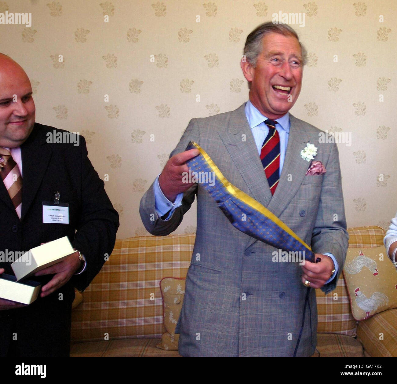 Prince Charles' tour of Wales Stock Photo - Alamy