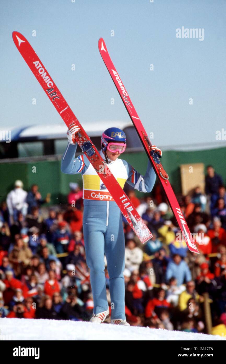 Eddie the eagle jump hi-res stock photography and images - Alamy