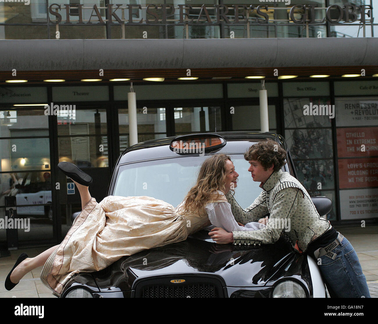 Free taxi ride at Shakespeare's Globe Stock Photo - Alamy