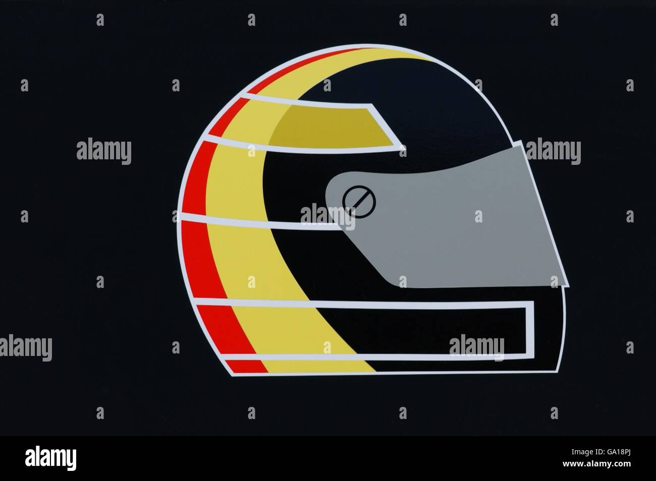 Formula One Motor Racing - Drivers' Helmets Stock Photo - Alamy