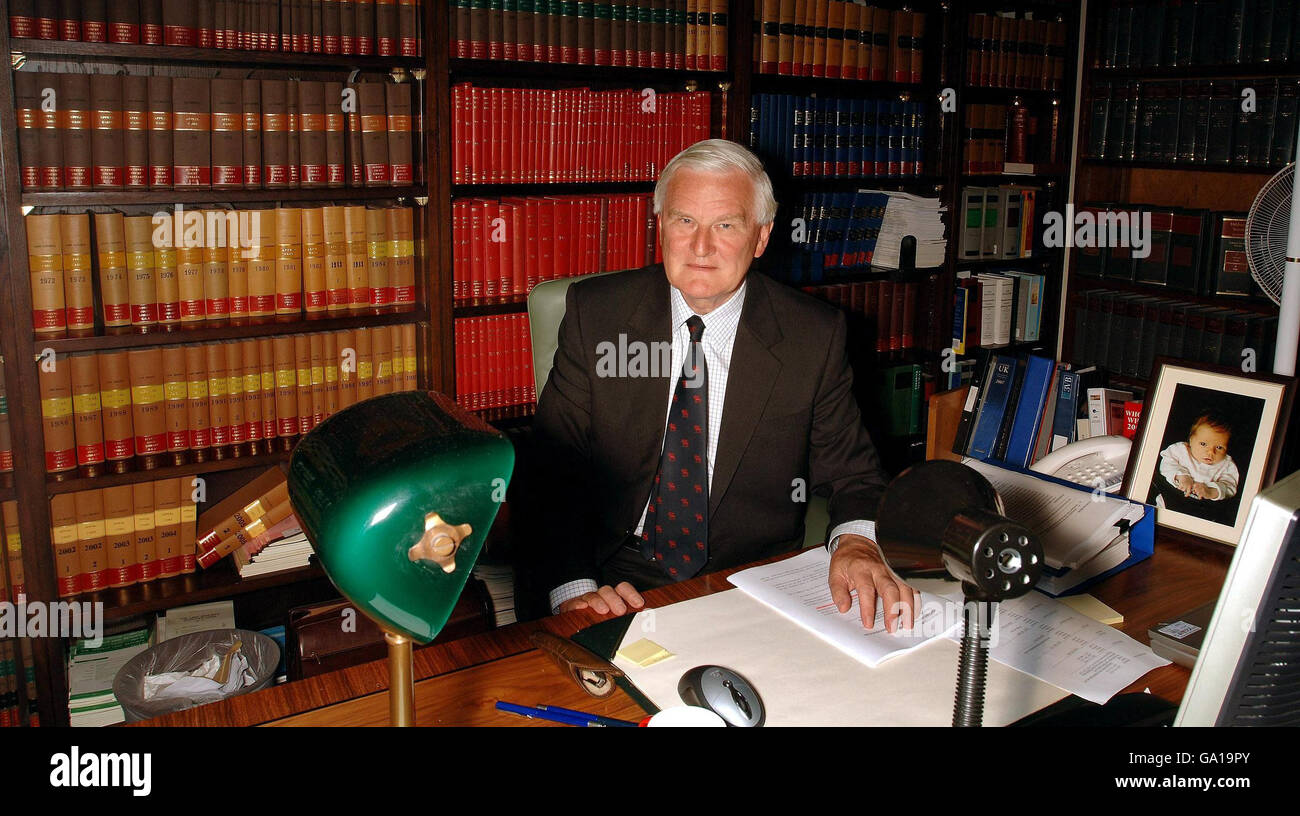 Lord Justice Scott-Baker in his office in the Royal Courts of Justice ...