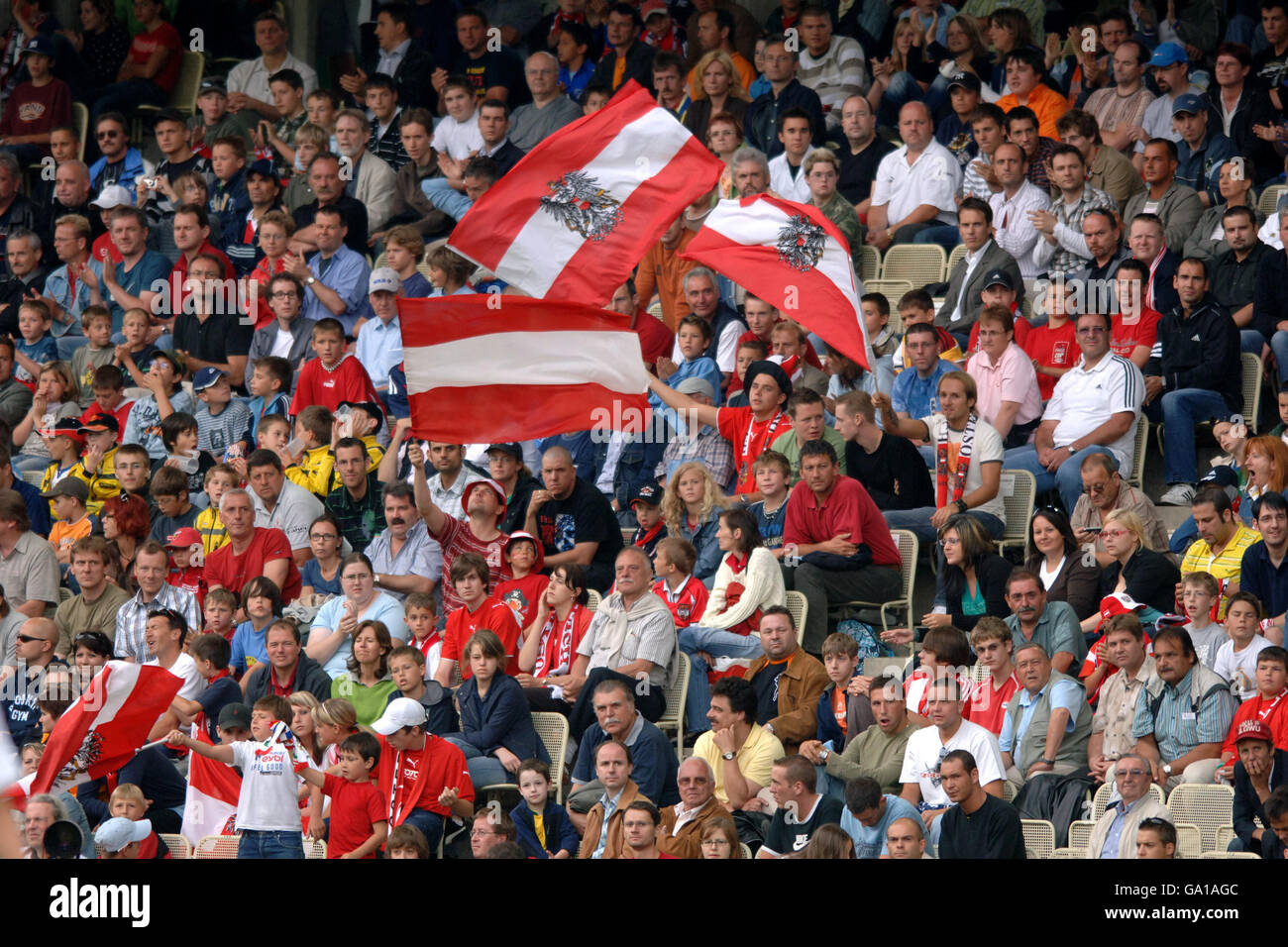 Austrian fans in stands hi-res stock photography and images - Alamy