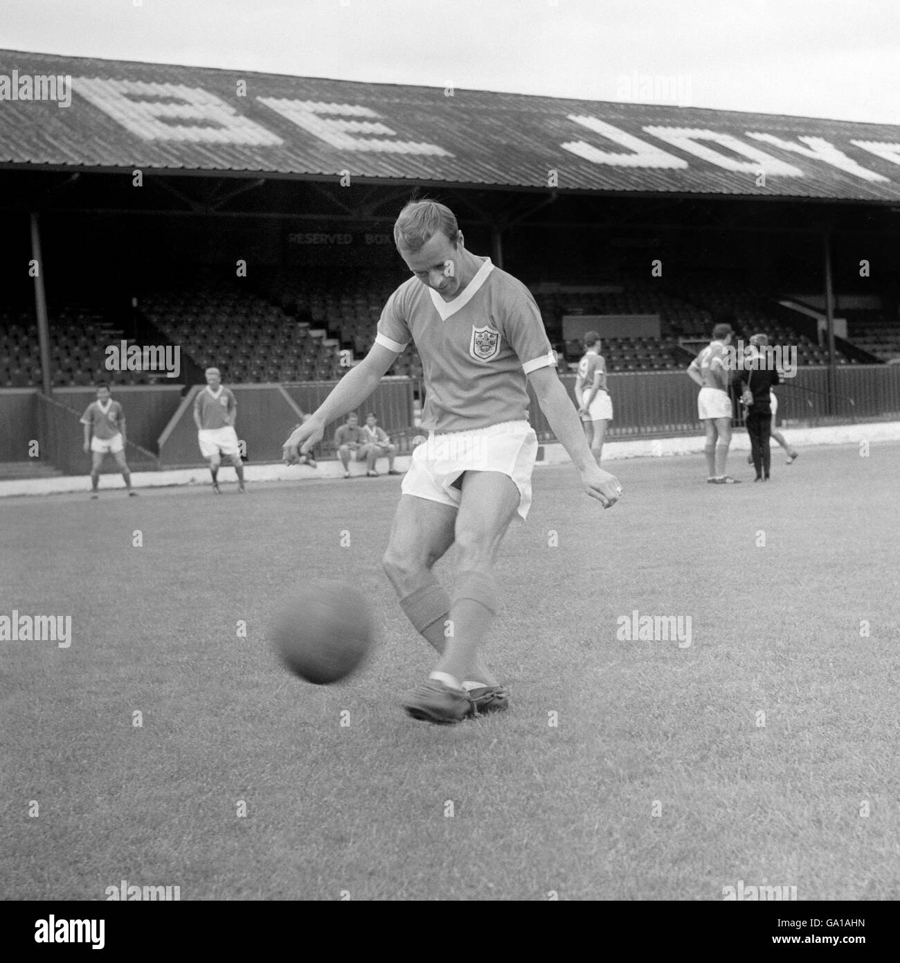 Soccer Training. Ray Parry, Blackpool Stock Photo - Alamy