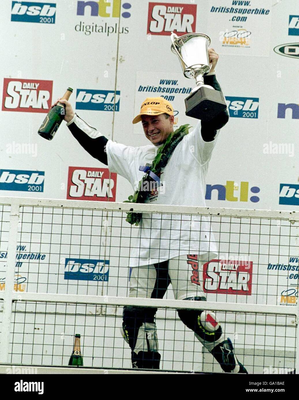 John reynolds celebrates winning the second superbike race hi-res stock ...