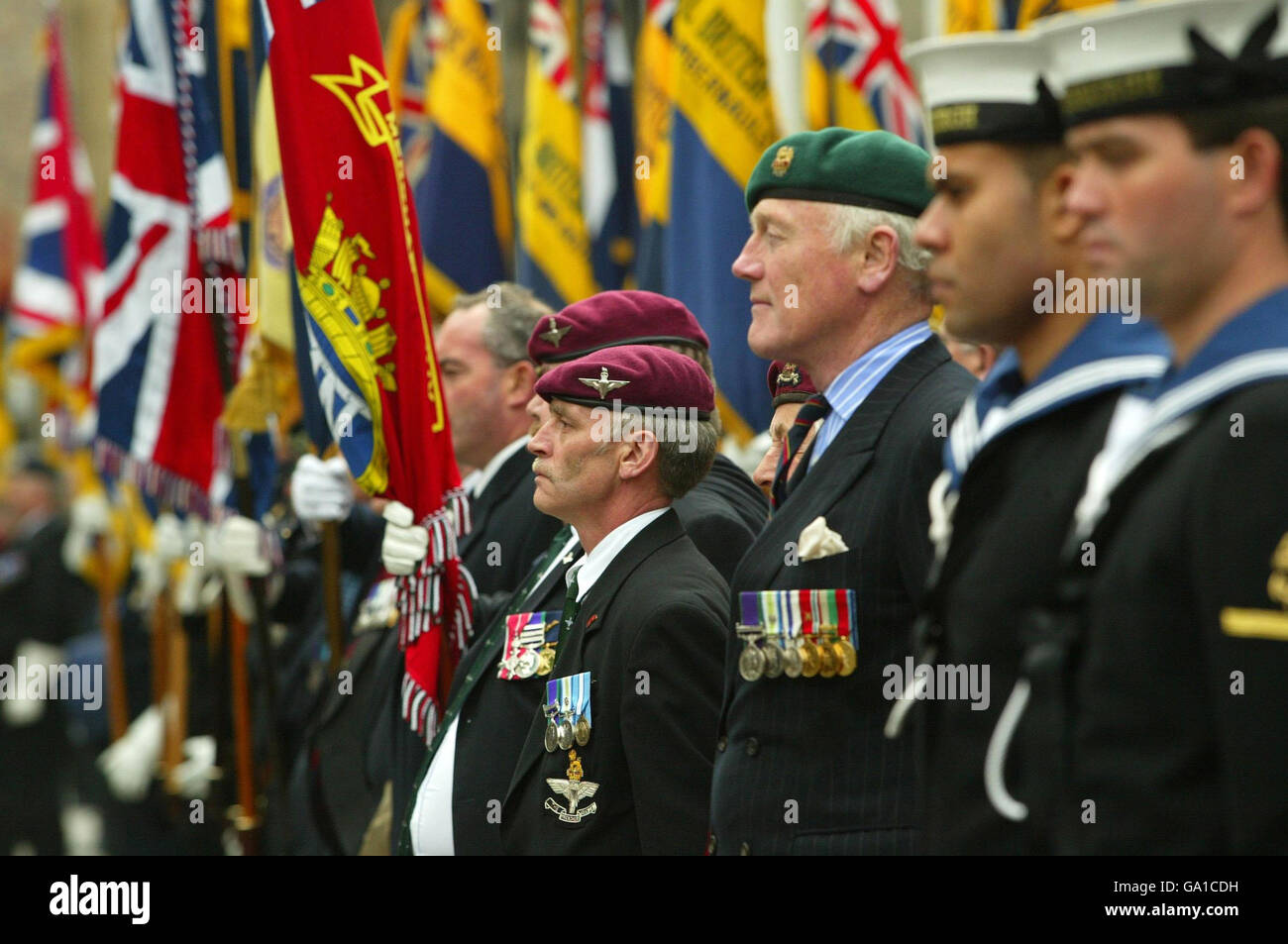 Veterans gather for the Falklands parade on the Royal Mile, Edinburgh ...