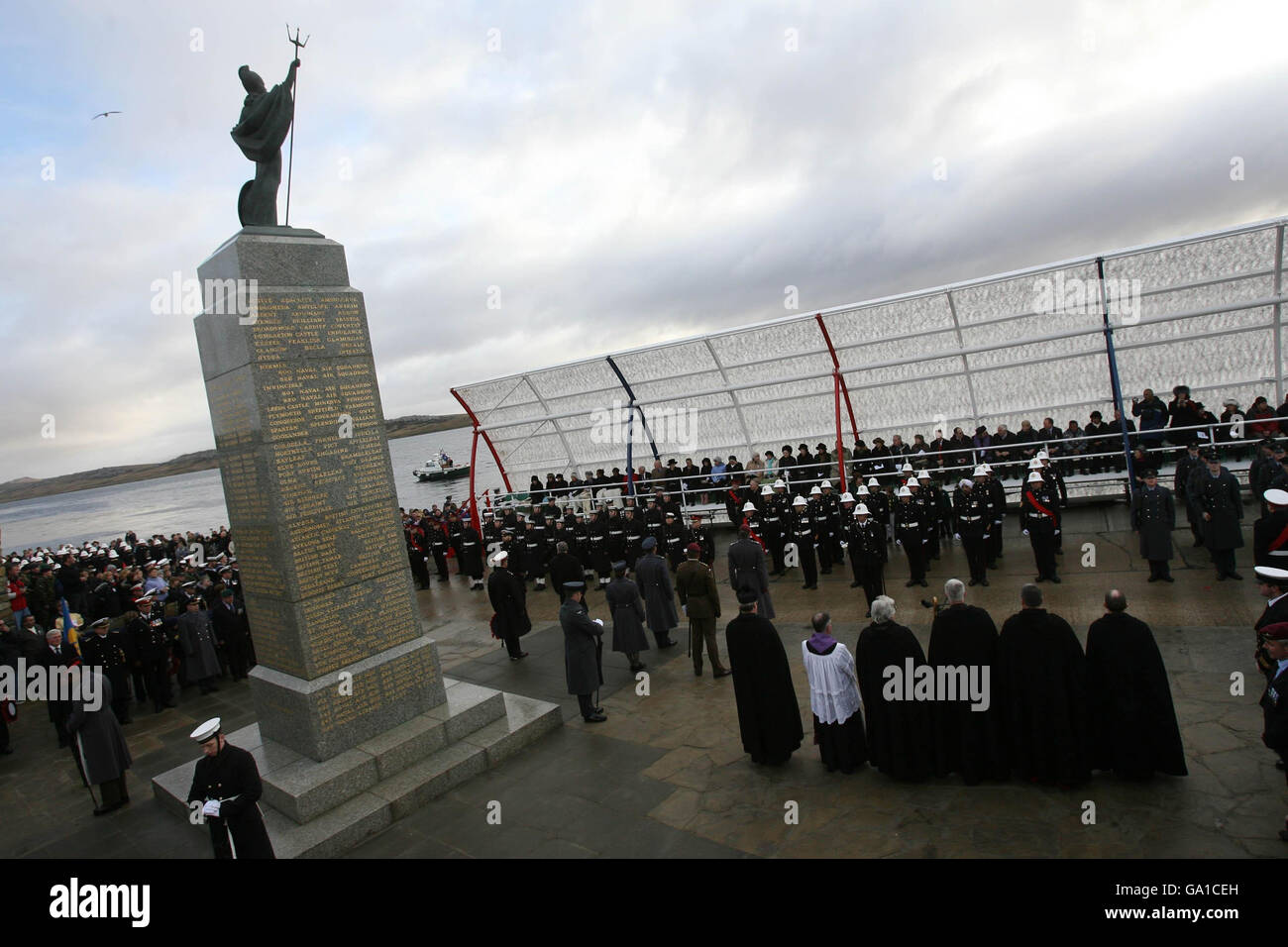 25th anniversary of Falklands liberation Stock Photo - Alamy
