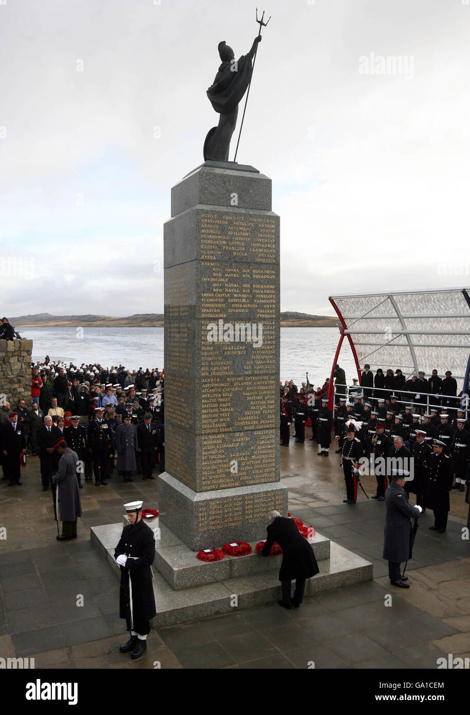 25th anniversary of Falklands liberation Stock Photo - Alamy