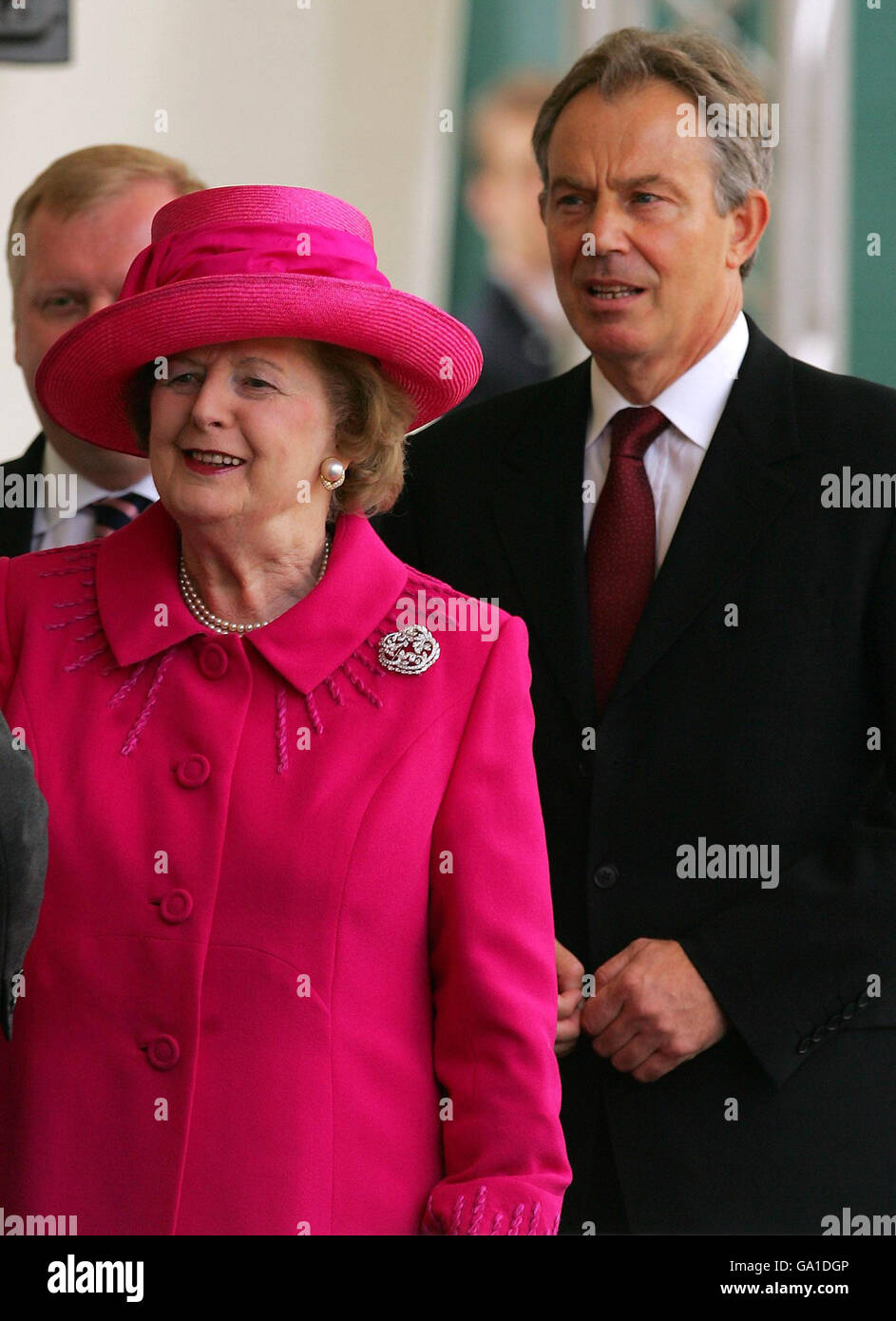 British Prime Minister Tony Blair and former British Prime Minister ...