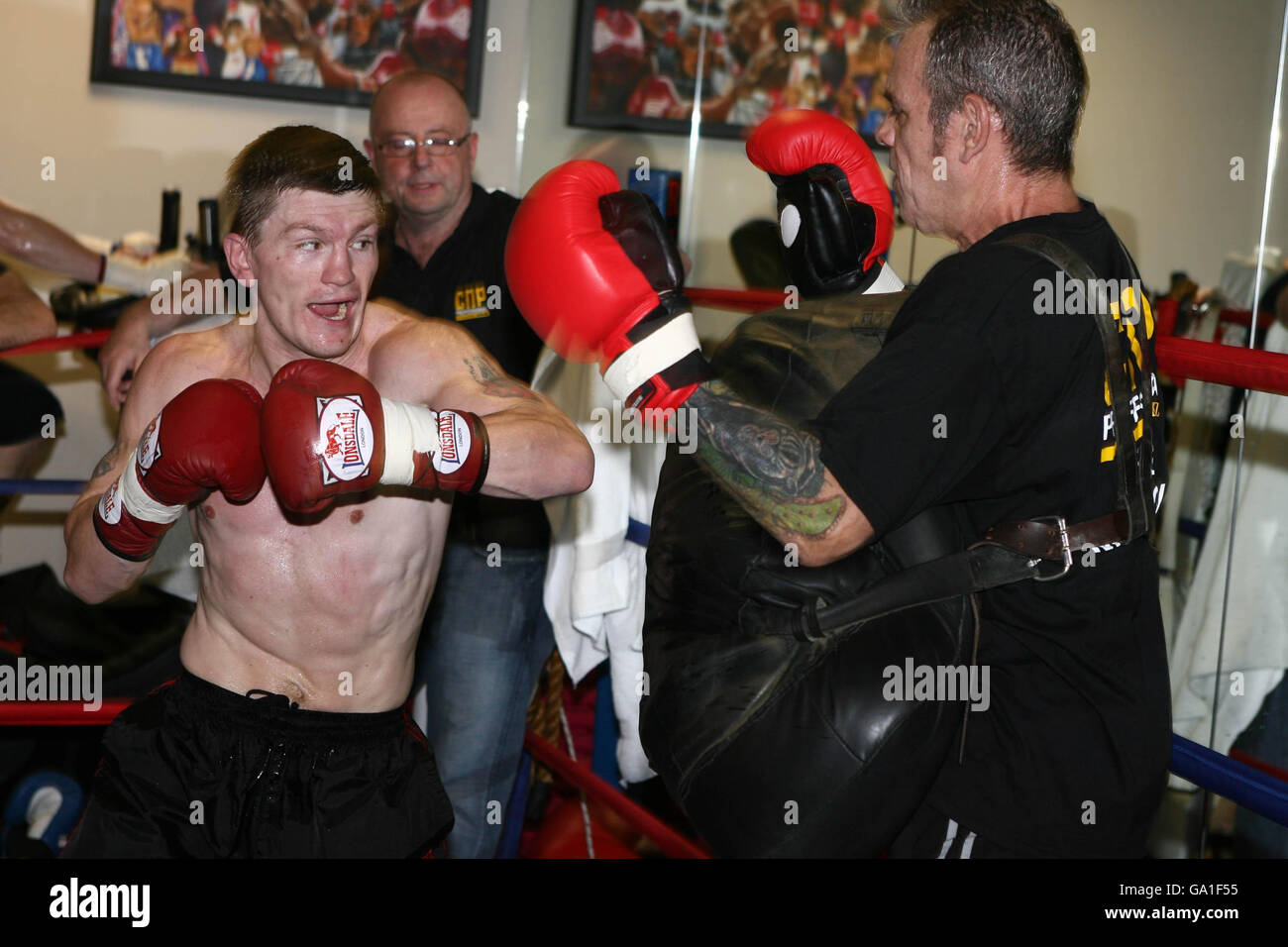 Ricky Hatton training - Las Vegas. Ricky Hatton trains at Zuffa Gym in ...